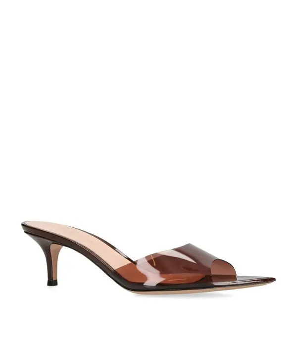 GIANVITO ROSSI Glass Vernice Heeled Mules