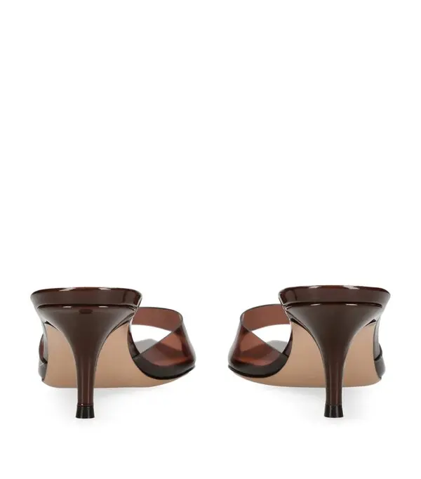 GIANVITO ROSSI Glass Vernice Heeled Mules