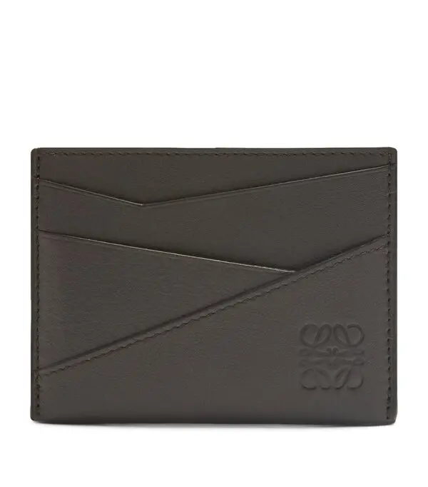 Loewe Leather Puzzle Card Holder - Grey
