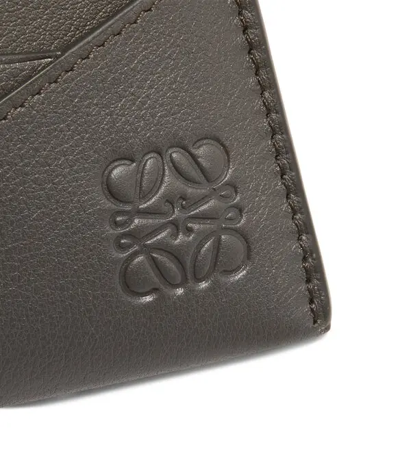 Loewe Leather Puzzle Card Holder - Grey