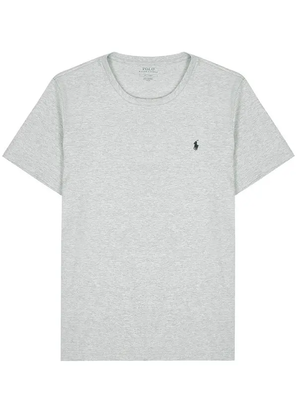 Polo Ralph Lauren Logo-embroidered Cotton T-shirt - Grey