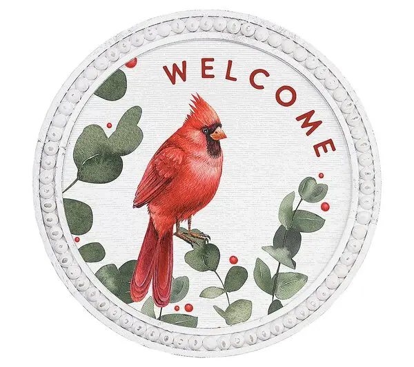 SINCERE SURROUNDINGS 14' Welcome Cardinal Beade D Art - One-color