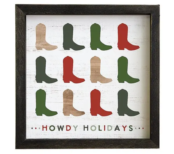 SINCERE SURROUNDINGS 10' Howdy Holidays Boots R Ustic Frame - One-color