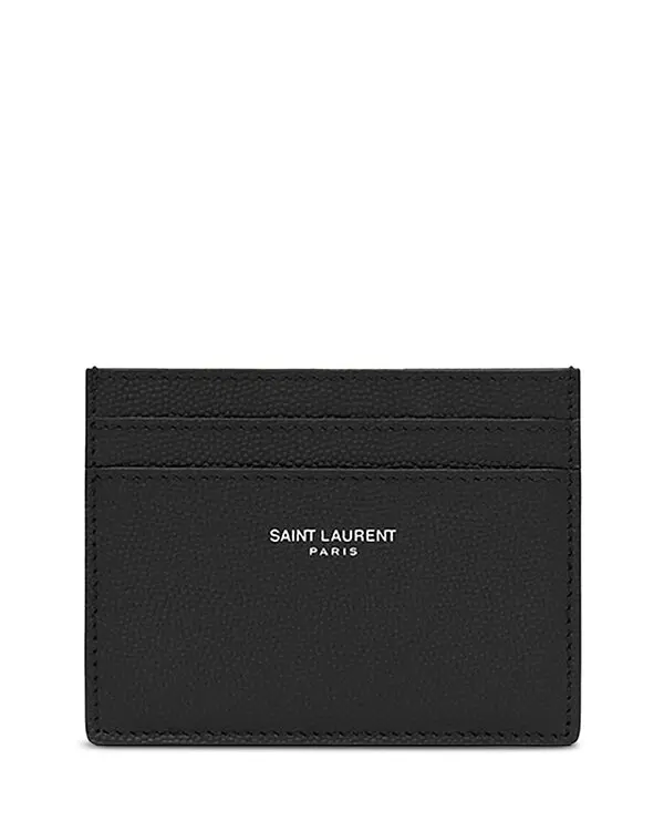 Saint Laurent Paris Credit Card Case - Black