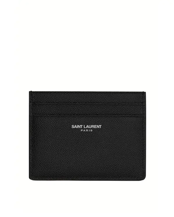 Saint Laurent Paris Credit Card Case - Black