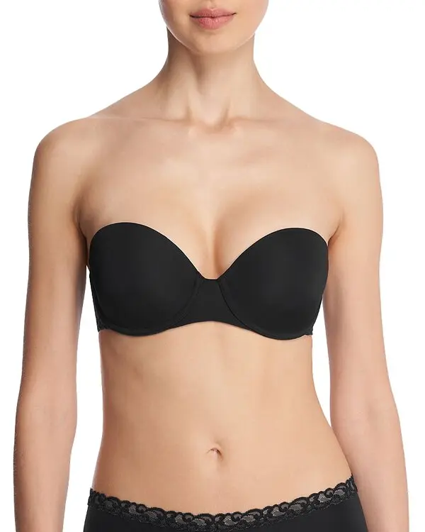 Natori Pure Luxe Strapless Contour Underwire Bra - Black