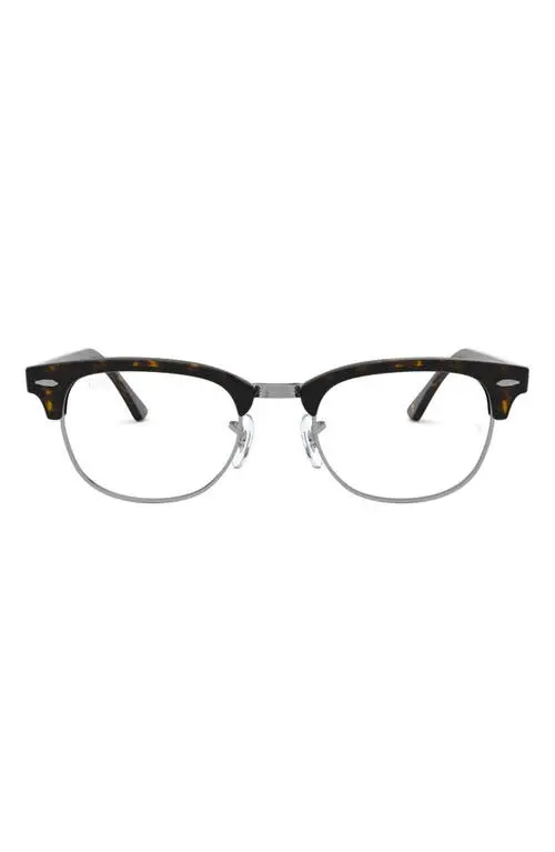 Ray-ban 53mm Square Clubmaster Eyeglasses - Dk Havana