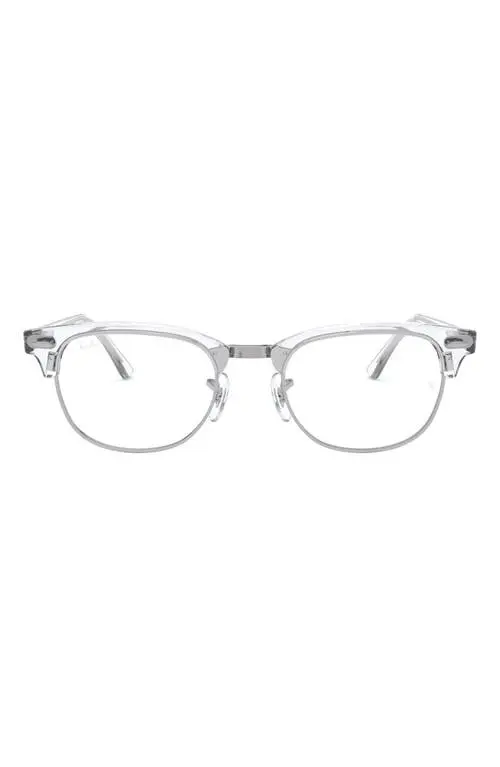 Ray-ban 53mm Square Clubmaster Eyeglasses - White