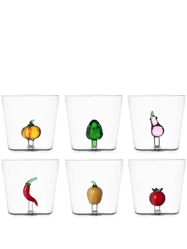 ICHENDORF MILANO Vegetables Glass Tumblers - Neutrals
