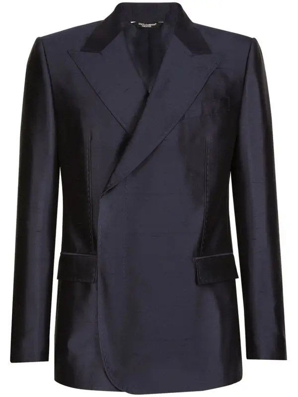 Dolce & Gabbana Double-breasted Silk Suit Jacket