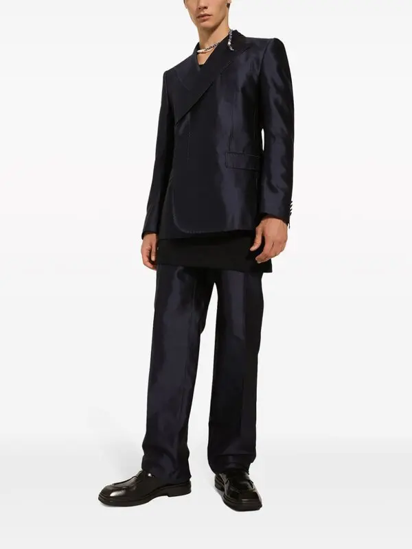 Dolce & Gabbana Double-breasted Silk Suit Jacket