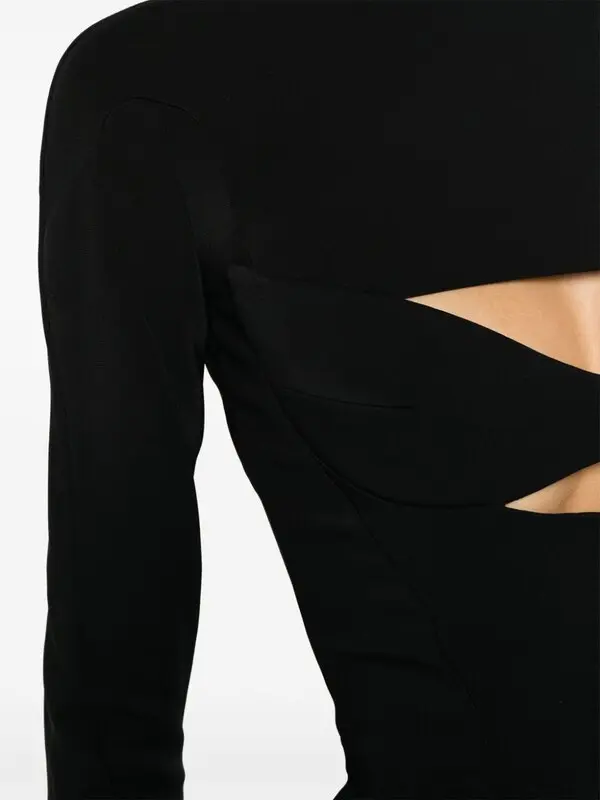 MUGLER Cut-out Panelled Mini Dress - Black