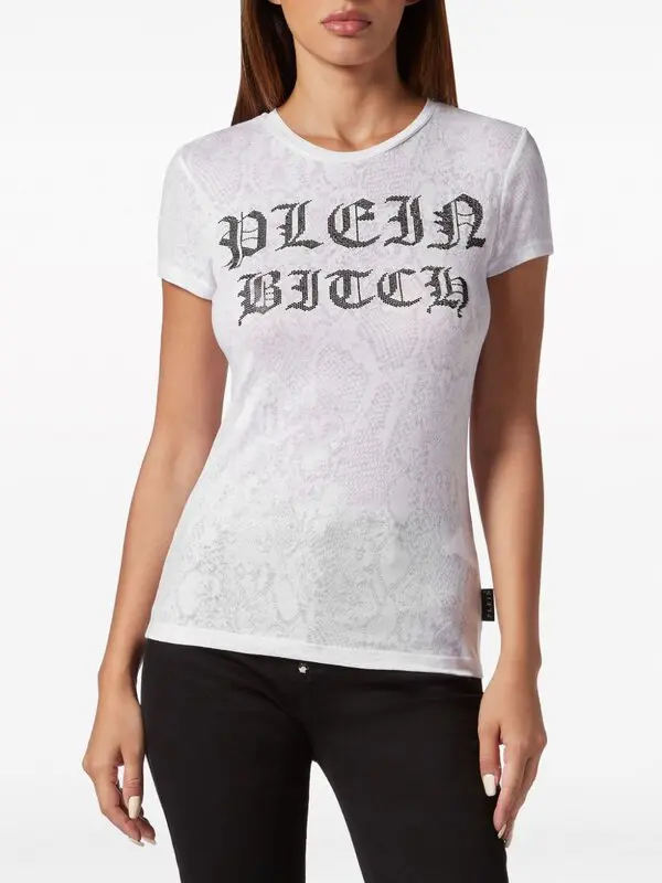 Philipp Plein Crystals-embellished T-shirt - White