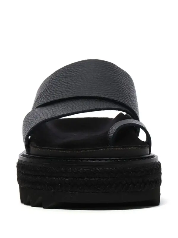 Y’s Crossover-strap Leather Slides