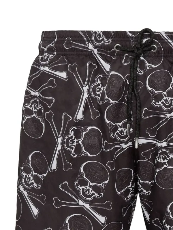 Philipp Plein Skull-print Drawstring Swim Trunks