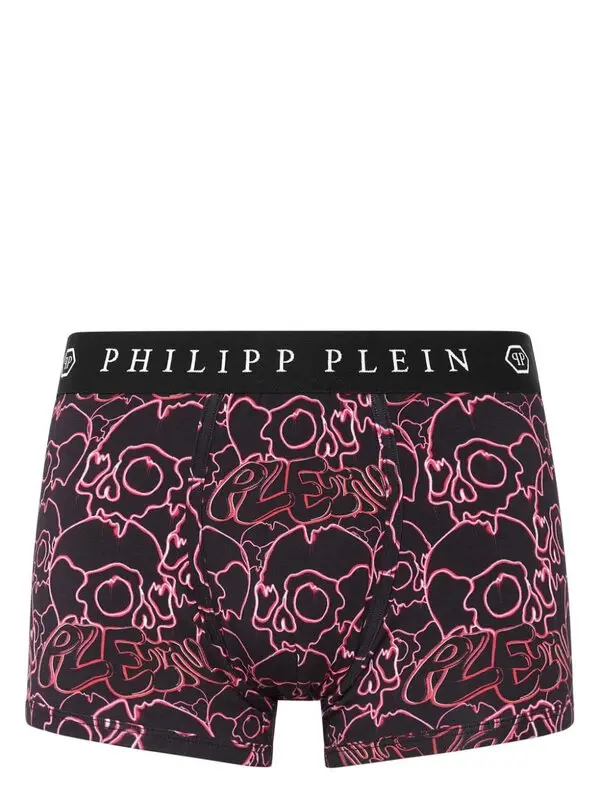 Philipp Plein Skull-print Logo-waistband Boxers - Black