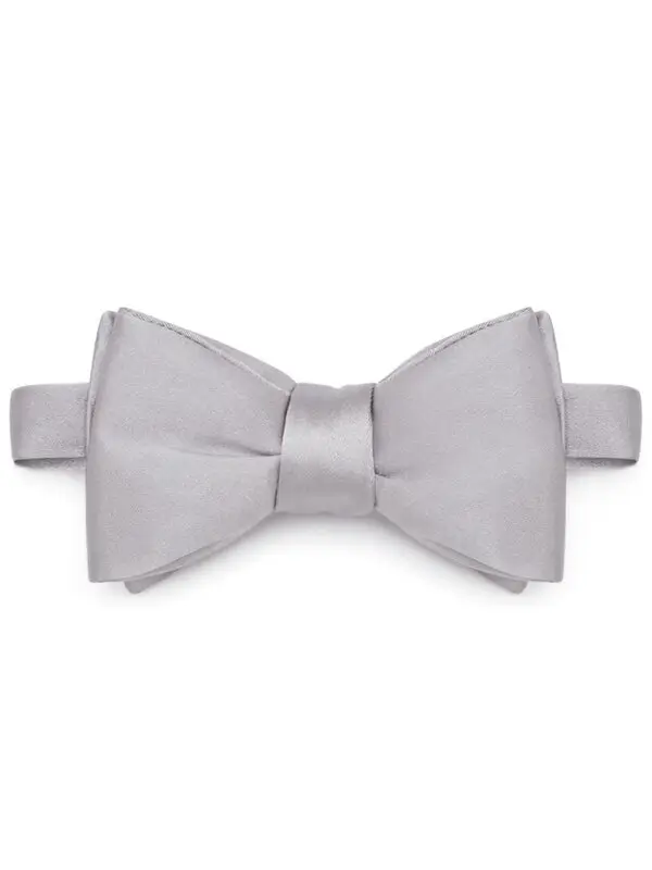 Zegna Butterfly Silk Bow Tie - Grey