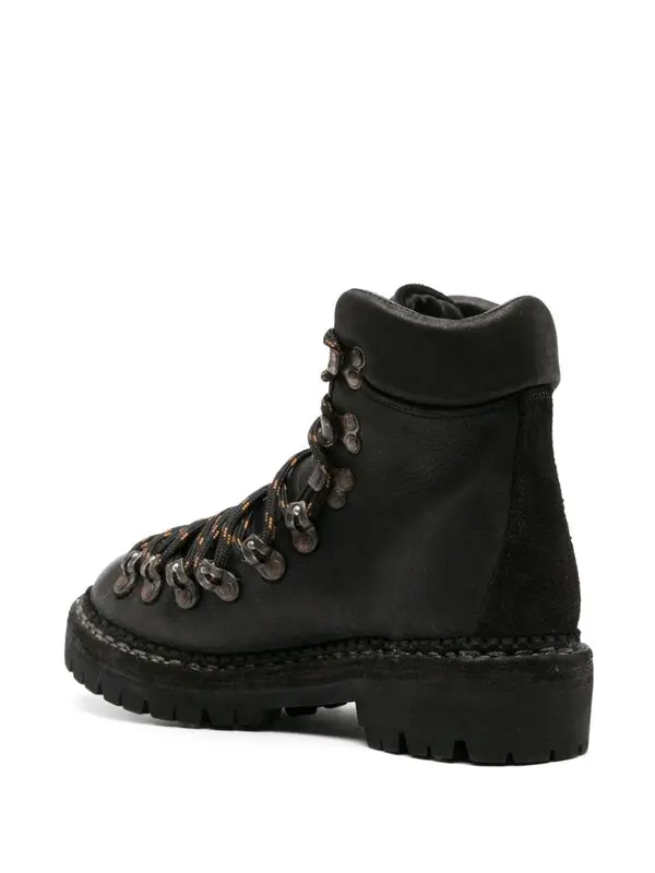 Guidi Lace-up Leather Boots - Black