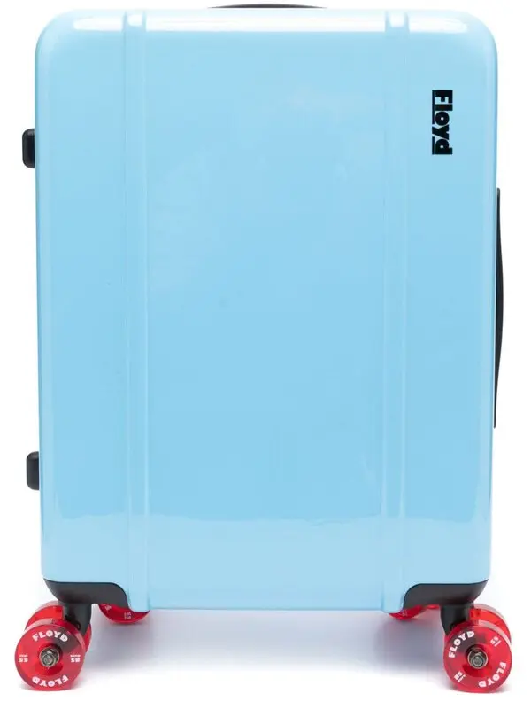FLOYD Logo-print High-shine Cabin Suitcase - Blue
