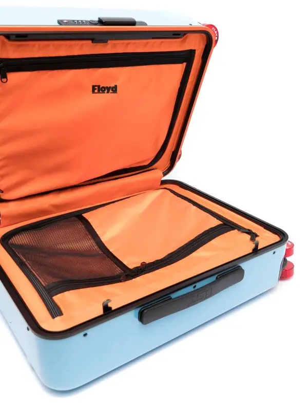 FLOYD Logo-print High-shine Cabin Suitcase - Blue