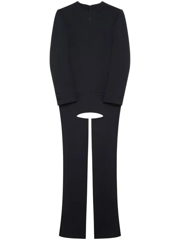 COURREGES Chaps Twill Jumpsuit - Black