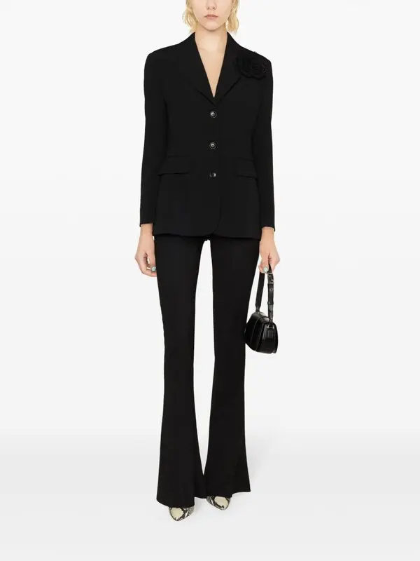 Ermanno Scervino Floral-appliqué Single-breasted Blazer