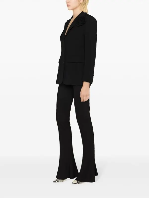Ermanno Scervino Floral-appliqué Single-breasted Blazer
