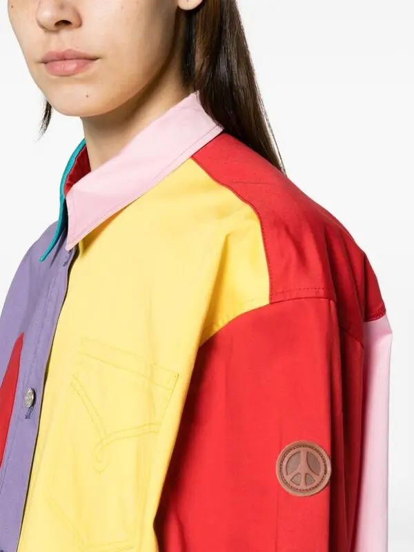 Moschino Graphic-print Panelled Shirt - Pink