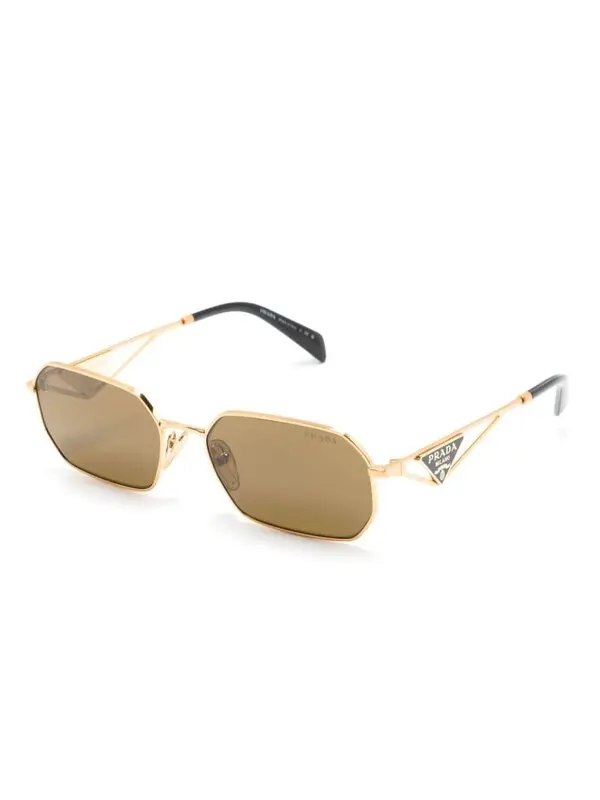 Prada 0pr A51s Hexagonal Sunglasses - Gold