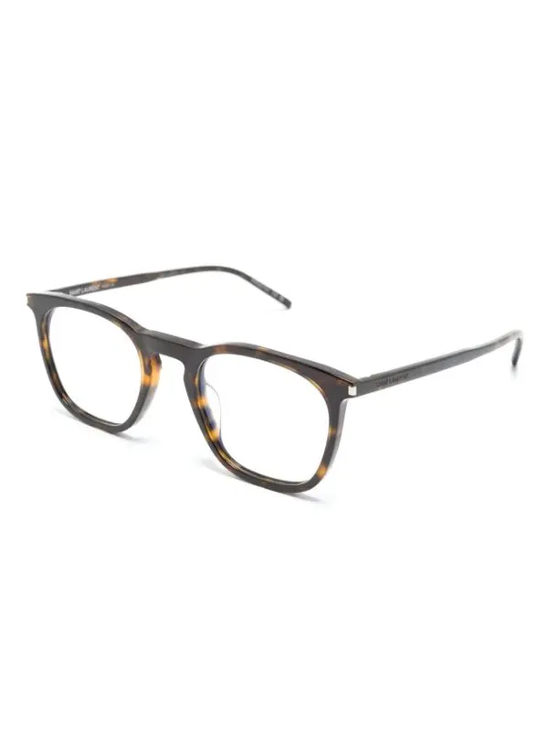 Saint Laurent Tortoiseshell-effect Square-frame Glasses
