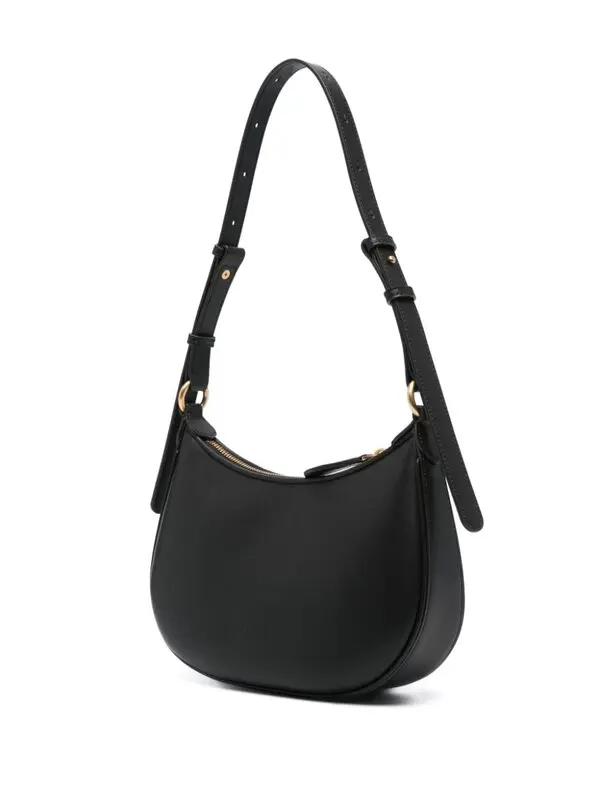 Pinko Love Birds Leather Shoulder Bag - Black