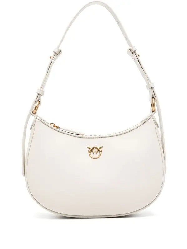 Pinko Mini Love Bag Half Moon Shoulder Bag - White
