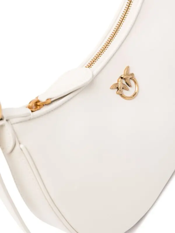 Pinko Mini Love Bag Half Moon Shoulder Bag - White