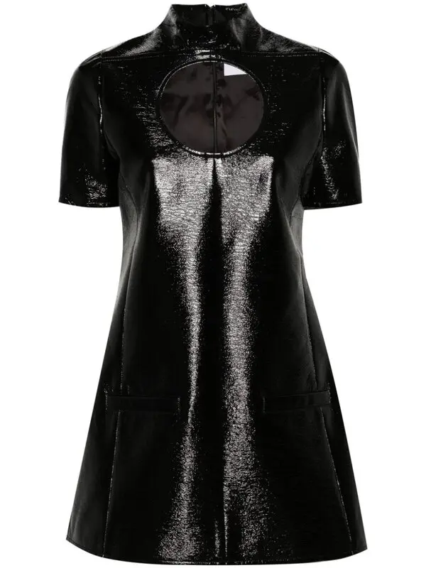 COURREGES Cut-out Polished-finish Minidress