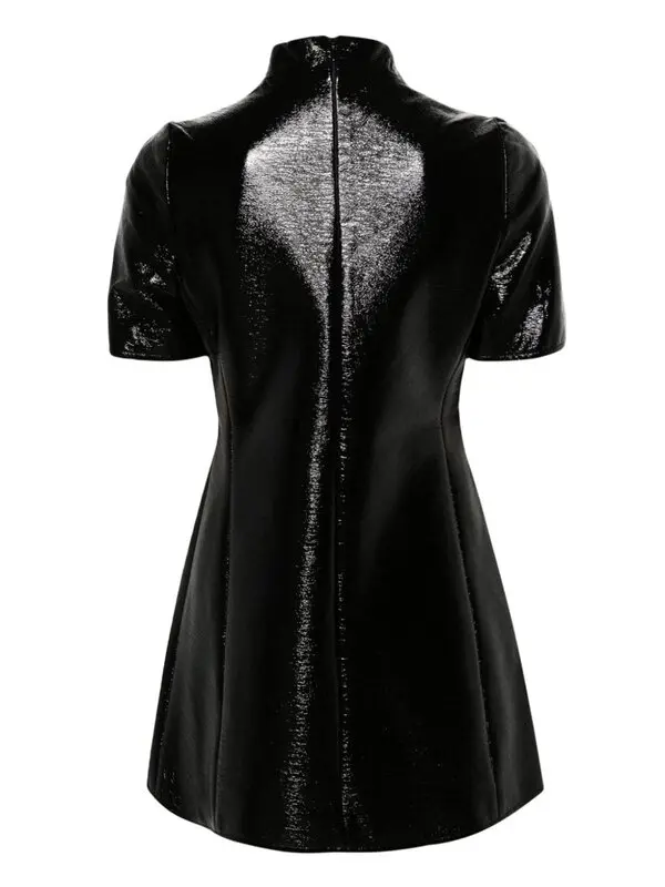 COURREGES Cut-out Polished-finish Minidress