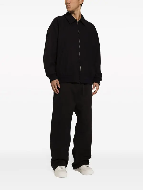 Dolce & Gabbana Logo-plaque Zip-up Bomber Jacket - Blue
