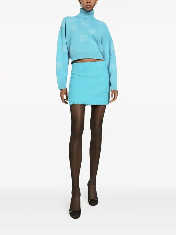 Dolce & Gabbana Mid-rise Tweed Miniskirt