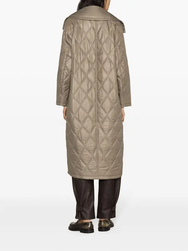 GANNI Quilted Recycled-shell Coat