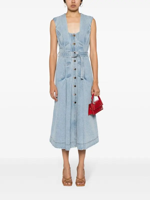 Acler Flaxton Denim Midi Dress - Blue | Editorialist