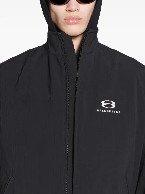 Balenciaga Unity Sports Icon Cocoon Kick Windbreaker - Black