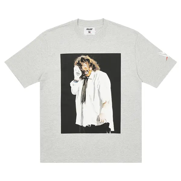 PALACE X Wwe Mankind Sock T-shirt Marl - Grey