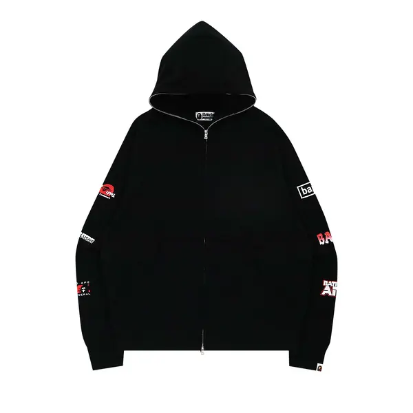 A BATHING APE Big Ape Head Digital Mosaic Full Zip Hoodie - Black