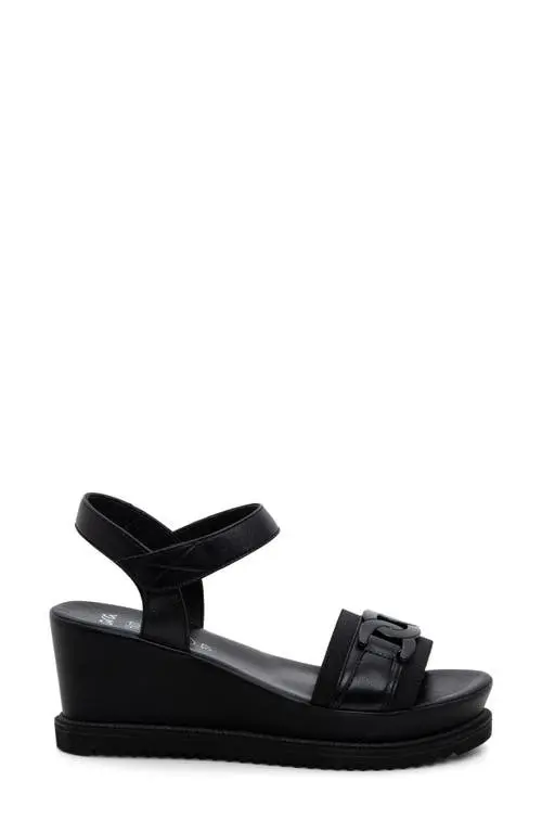 ARA Palmdale Wedge Platform Sandal - Black