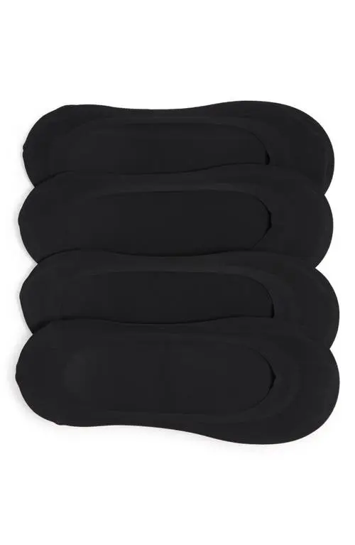 Nordstrom 4-pack Bonded No-show Socks - Black