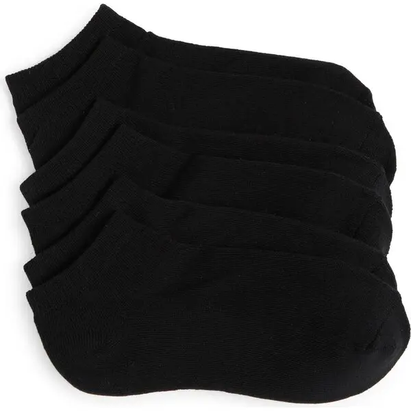 Nordstrom 3-pack Everyday Ankle Socks - Black