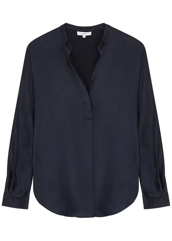 Vince Silk Blouse - Navy