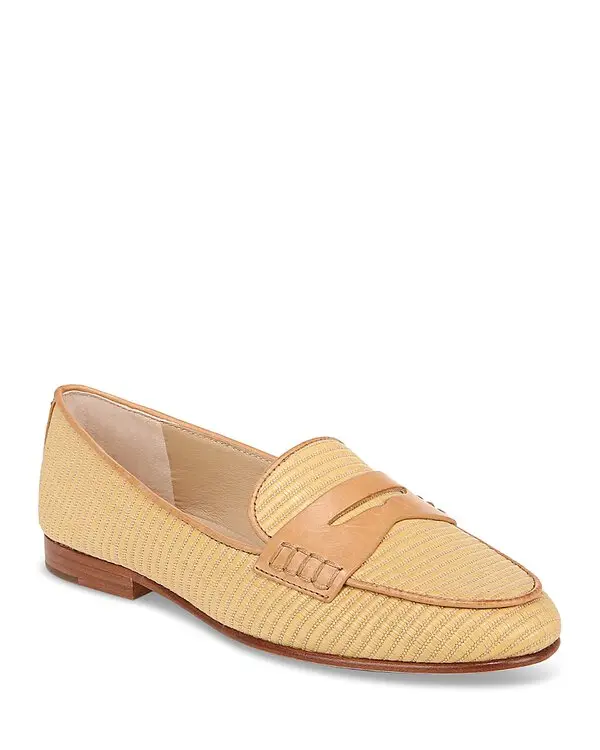Veronica Beard Raffia Penny Loafers size 8 with Box Prilla Woven Leather Loafer in Brown Multi | Veronica Beard main image 4