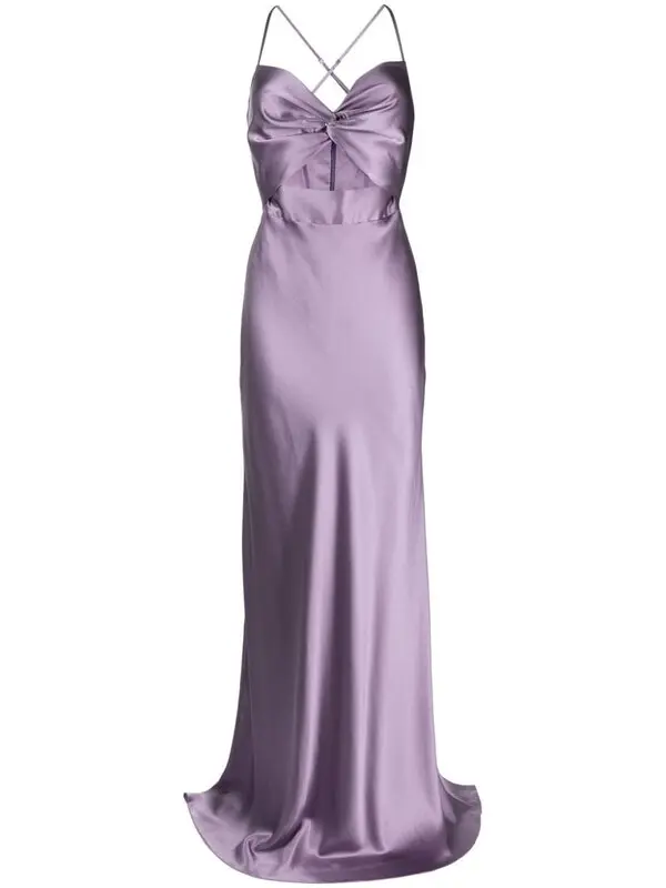 Michelle Mason Twisted-bodice Gown