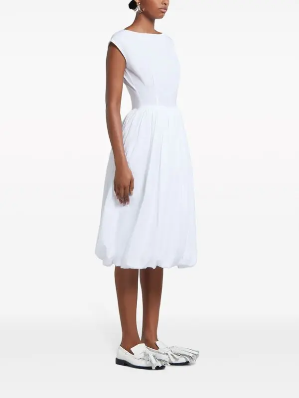 Marni Boat-neck Cotton Midi Dress