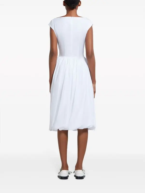 Marni Boat-neck Cotton Midi Dress